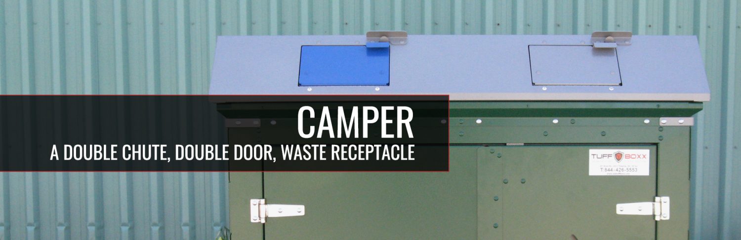 Camper Waste Receptacle – Dual Chute Animal Resistant Bin